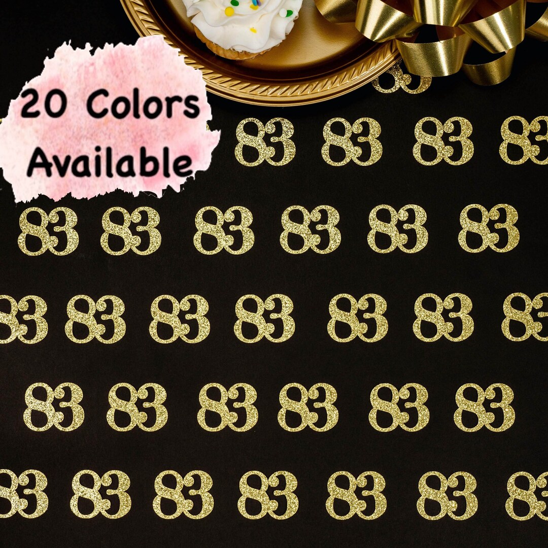 83rd Birthday Confetti 1 Inch Party Glitter 83rd Birthday Party ...