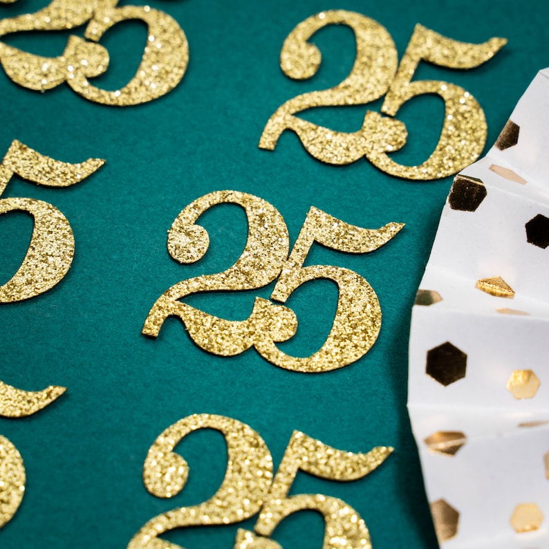 25th Birthday Confetti Party Favors 25th Anniversary Decorations Party ...