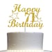 71st Birthday Cake Toppers double Side Glitter Adult Party Glitter 71st ...