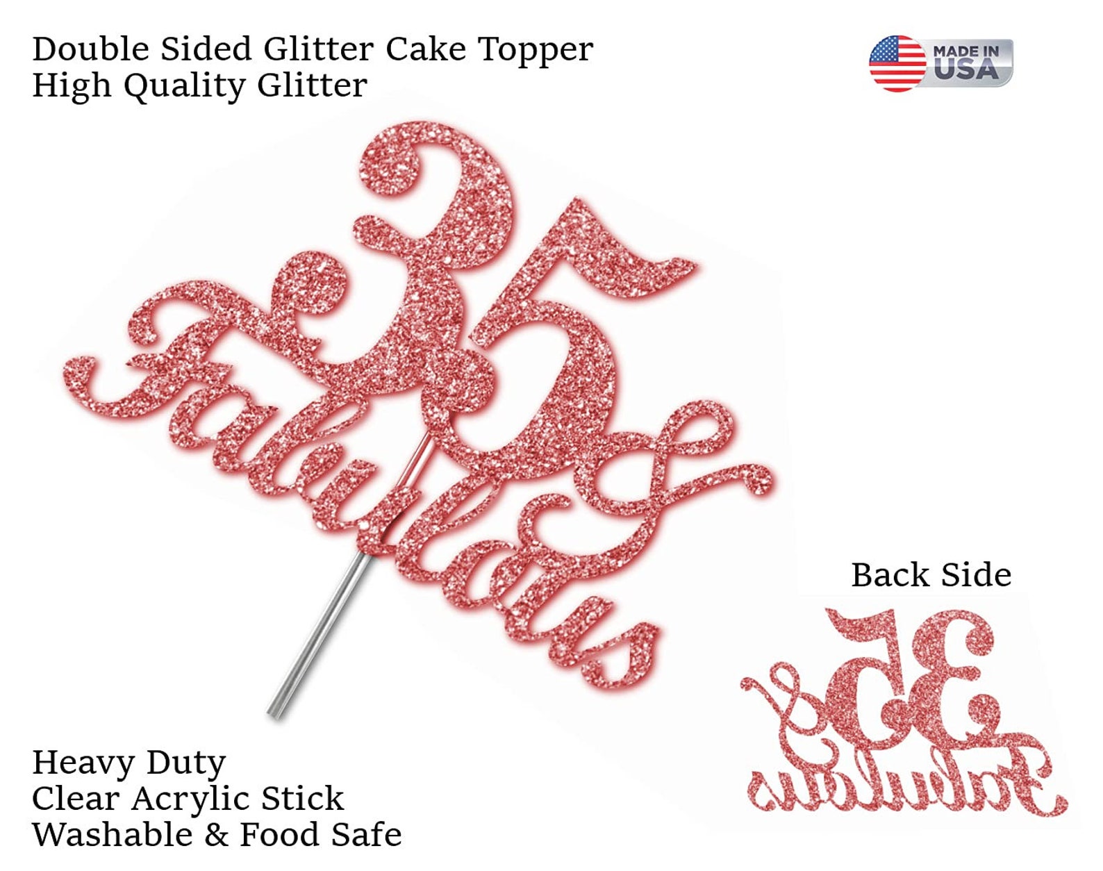 35th Birthday Cake Topper 35 And Fabulous Cake Topper Available Etsy