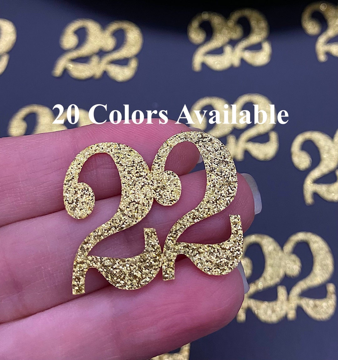 22nd Birthday Confetti (1 Inch ) Number 22nd Glitter Confetti Party ...