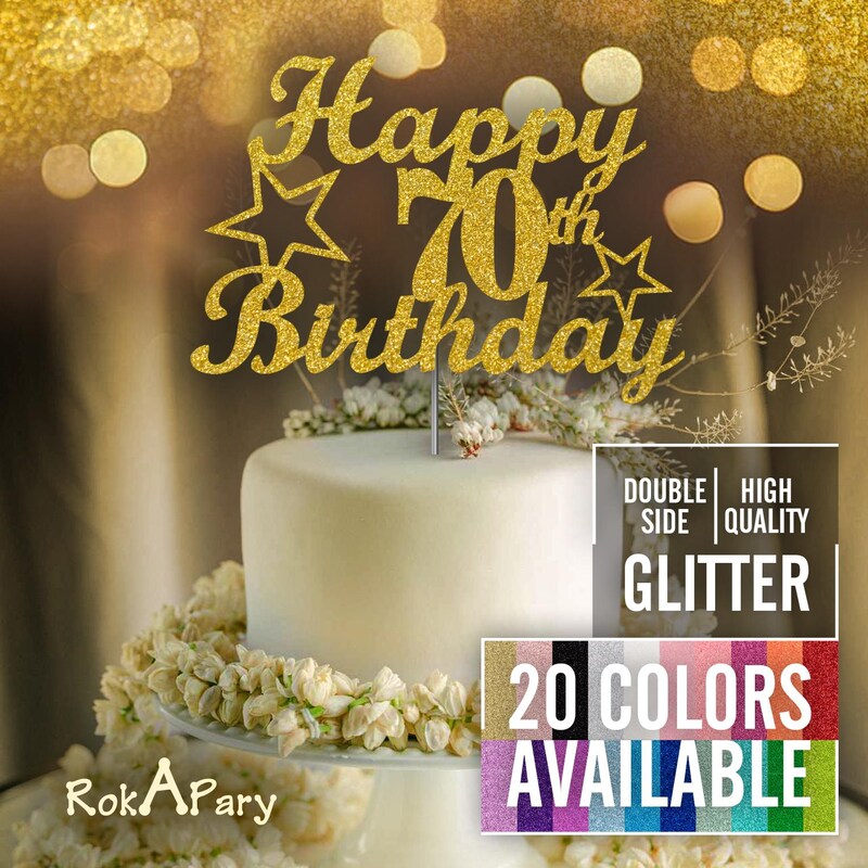 70th Birthday Cake Topper - Etsy