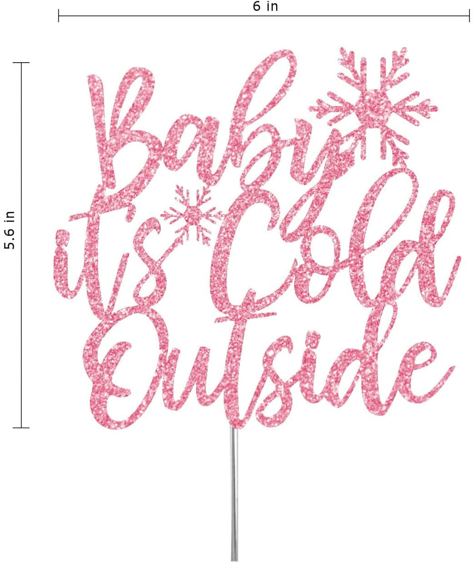Pink Baby Its Cold Outside Cake Topper Pink Glitter Baby - Etsy