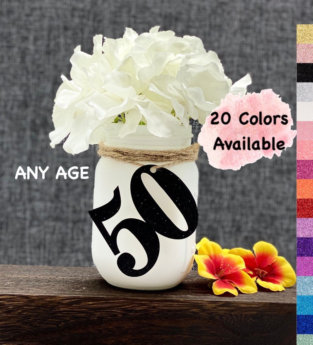 50th Birthday Decorations | Number 50 | Birthday Table Decor | Age 50 ...