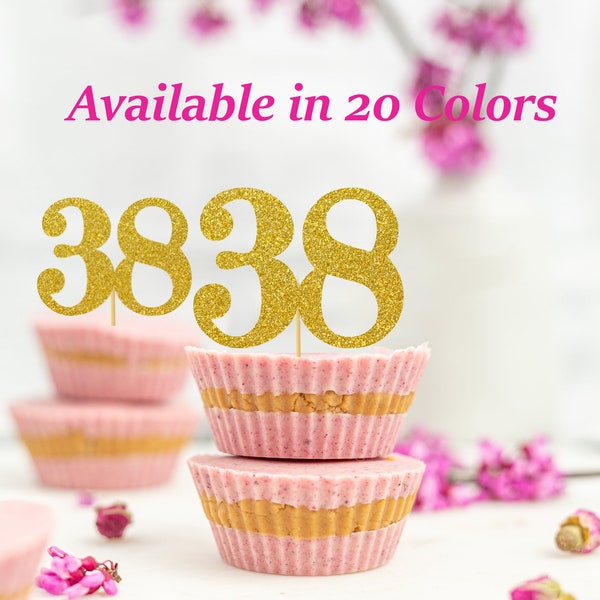 38th Birthday Cupcake Toppers - Etsy