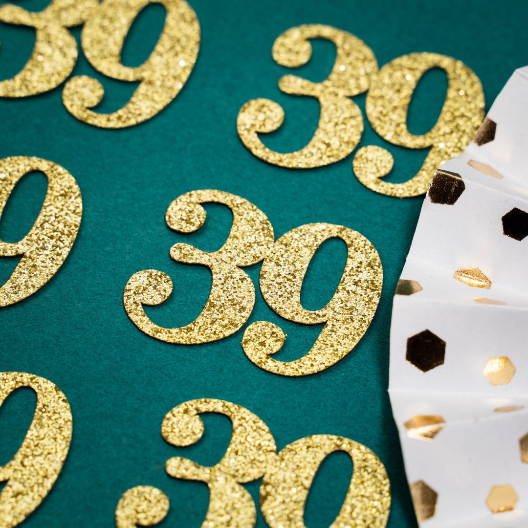 39th Birthday Confetti Party Favors 39th Anniversary Decorations Party ...