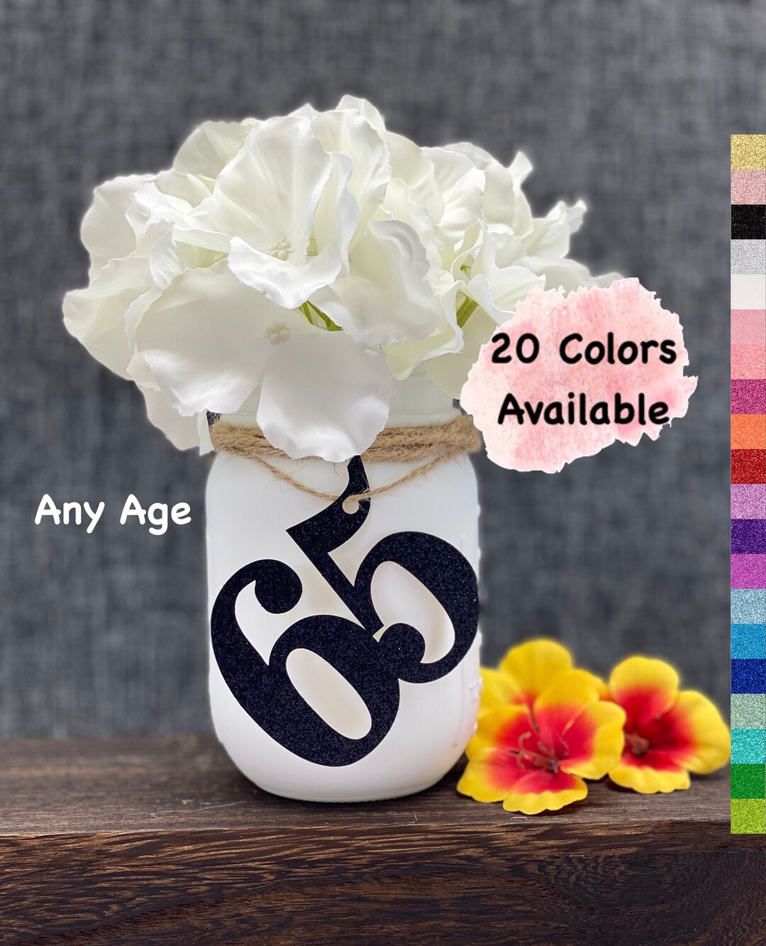 65th Birthday Decorations Number 65 Birthday Table Decor Age 65 Cutout ...