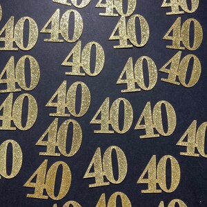 Any Number 40th Birthday Confetti 1 Inch Adult Party Glitter Birthday ...