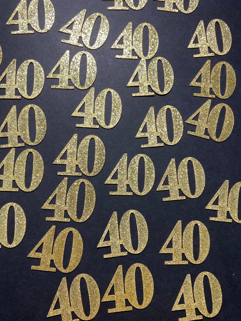 Any Number 40th Birthday Confetti 1 Inch Adult Party Glitter - Etsy
