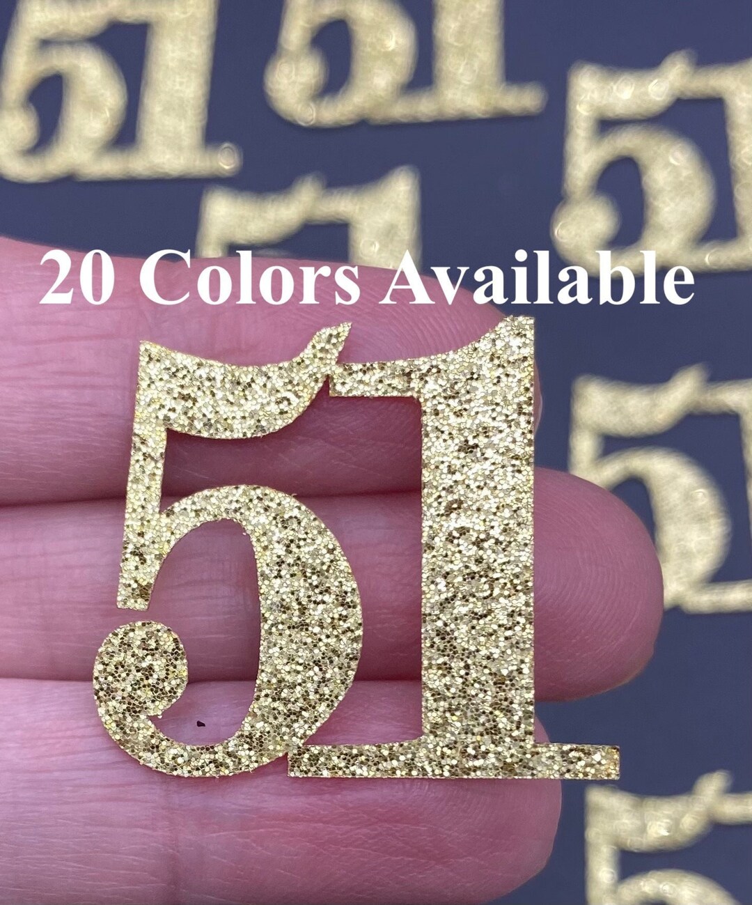 51st Birthday Confetti (1 Inch ) Adult Party Glitter 51st Birthday ...