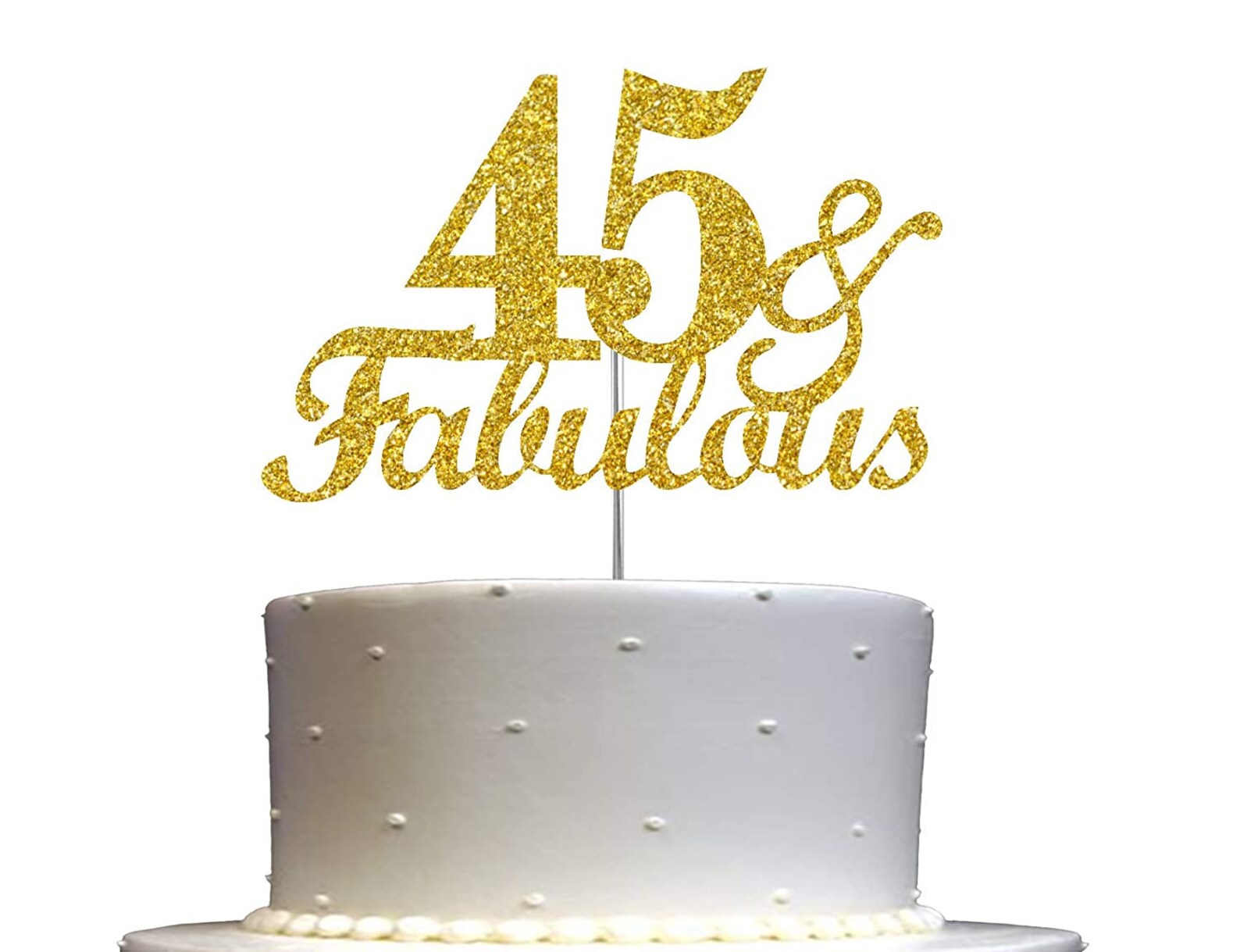 45th Birthday Cake Toppers 45 and Fabulous Cake Topper double - Etsy