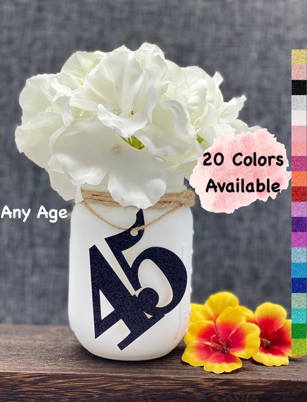 45th Birthday Decorations | Number 45 | Birthday Table Decor | Age 45 ...