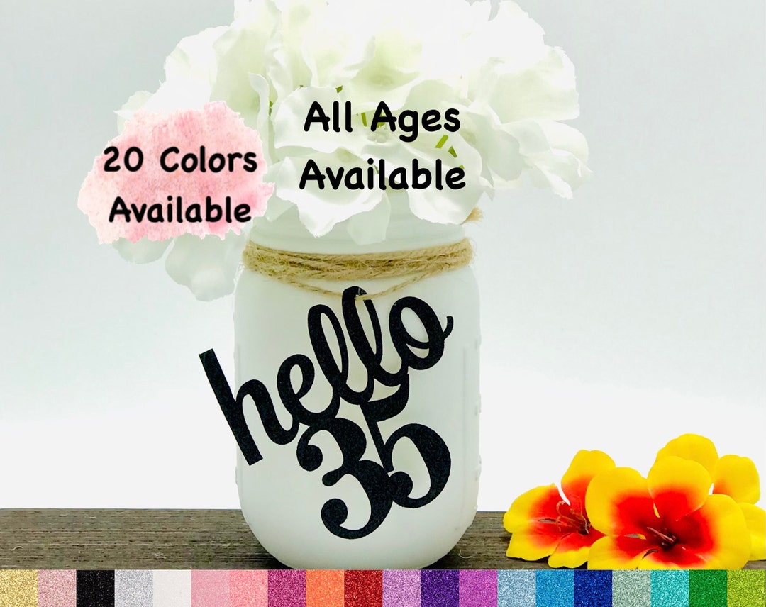 35th Birthday Decorations Number Cutout for Centerpiece (20 Colors ...