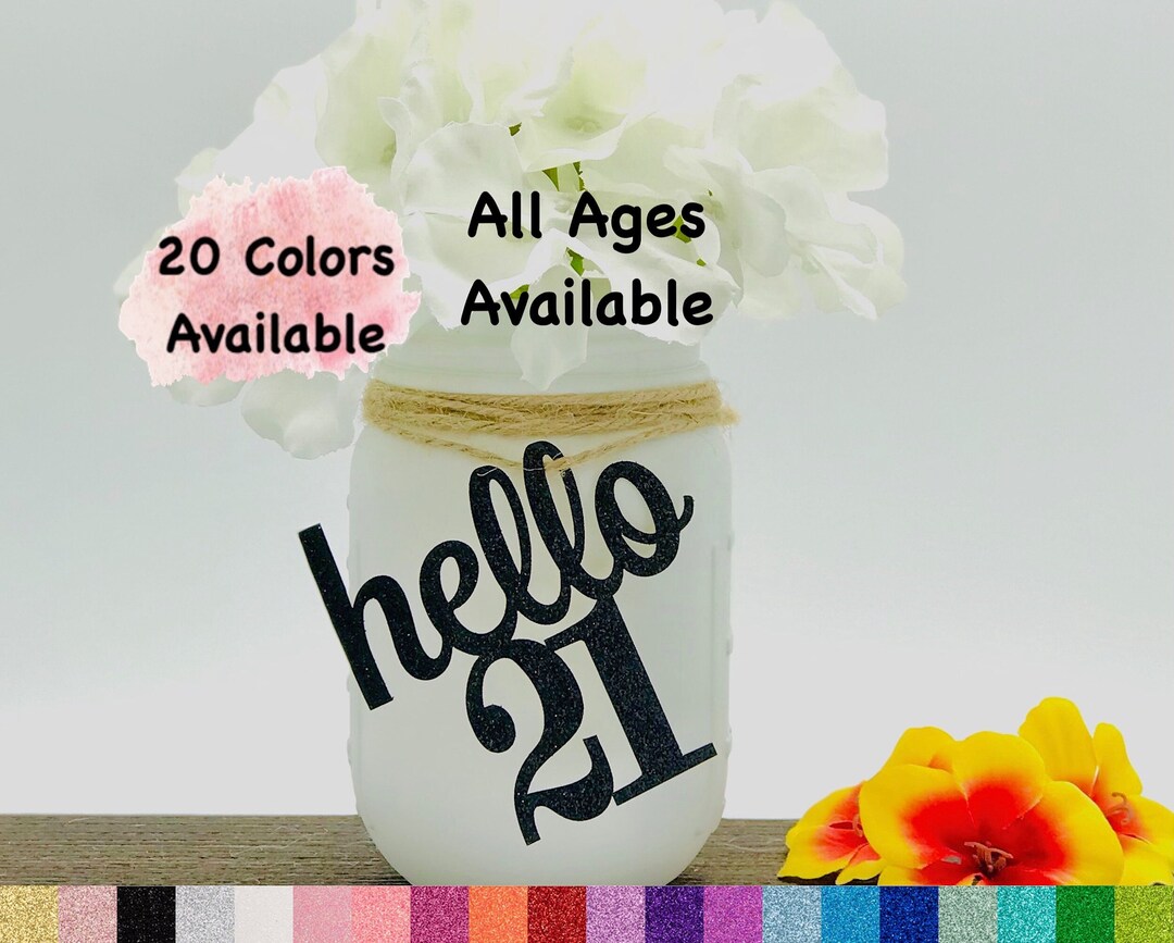 21st Birthday Decorations Number Cutout for Centerpiece (20 Colors ...
