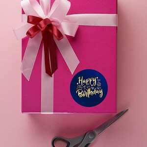 Happy Birthday Stickers (set of 40) 2 Inch Big Round Glossy Labels ...