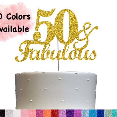 50 And Fabulous Banner 50th Birthday Party Decorations 50th Etsy