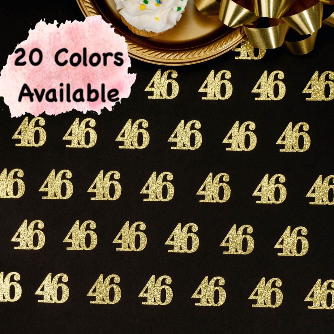 46th Birthday Confetti 1 Inch Party Glitter 46th Birthday Party ...