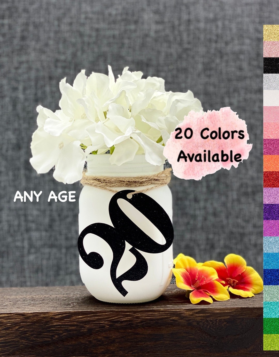 20th Birthday Decorations | Number 20 | Birthday Table Decor | Age 20 ...