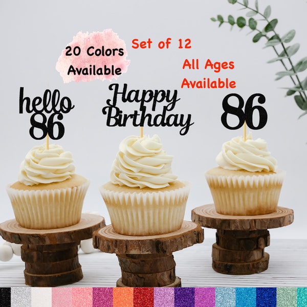 86th Birthday Cake Topper - Etsy
