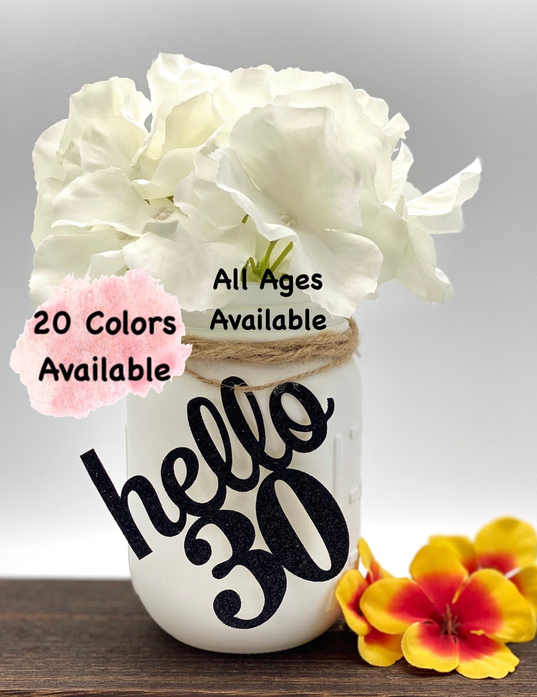30th Birthday Decorations Number Cutout for Centerpiece (20 Colors ...