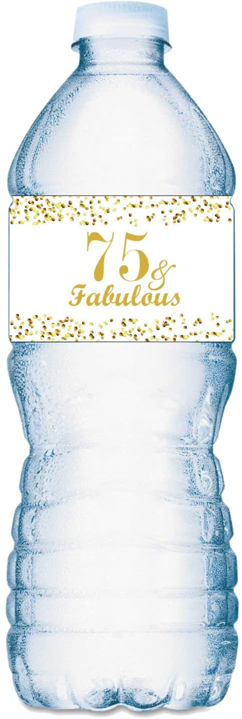 75 and Fabulous | 75th Birthday Water Bottle Labels | (SET of 25 ...