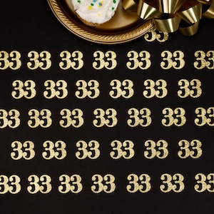 33rd Birthday Confetti Party Favors 33rd Anniversary Decorations Party ...