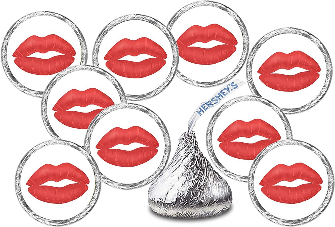 216 Red Lips Kisses Stickers Bridal Shower Wedding Bachelorette Party ...