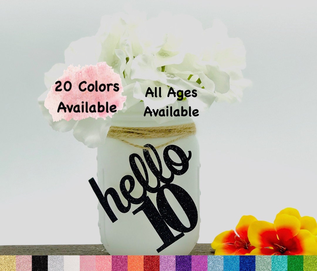 10th Birthday Decorations Number Cutout for Centerpiece (20 Colors ...
