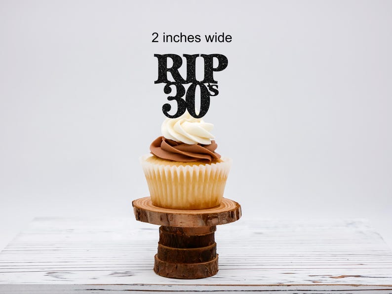 RIP Cupcake Toppers – All Ages Available RIP 30's 40's 50's || Gothic ...