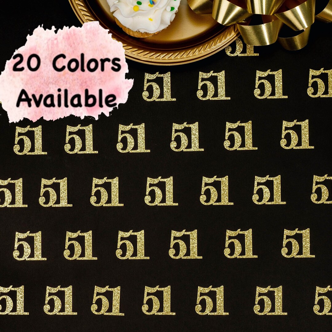 51st Birthday Confetti 1 Inch Party Glitter 51st Birthday Party ...