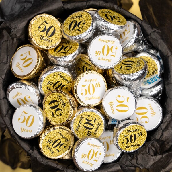 50th Birthday Labels - Etsy