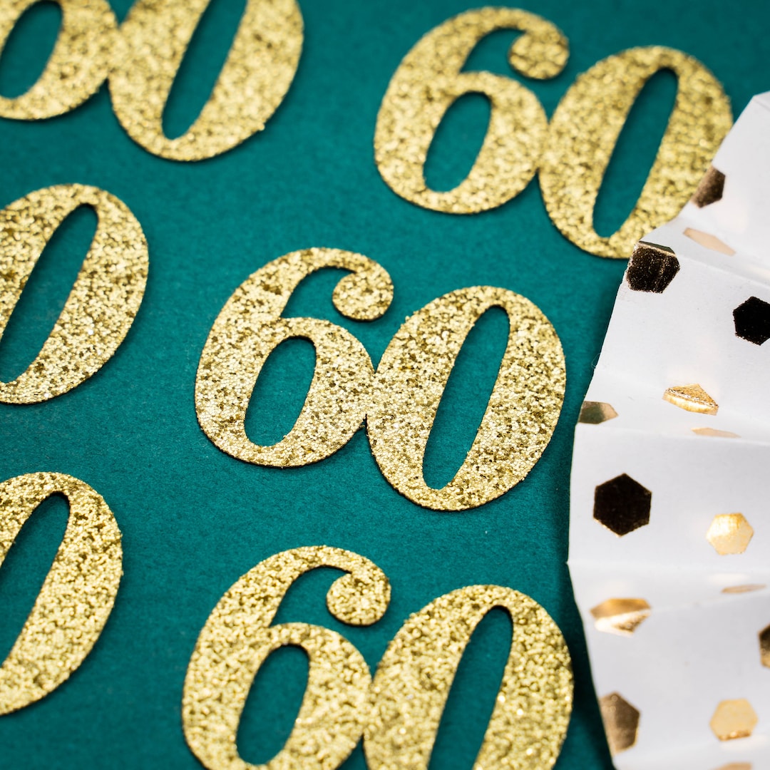 60th Birthday Confetti Party Favors 60th Anniversary Decorations Party ...