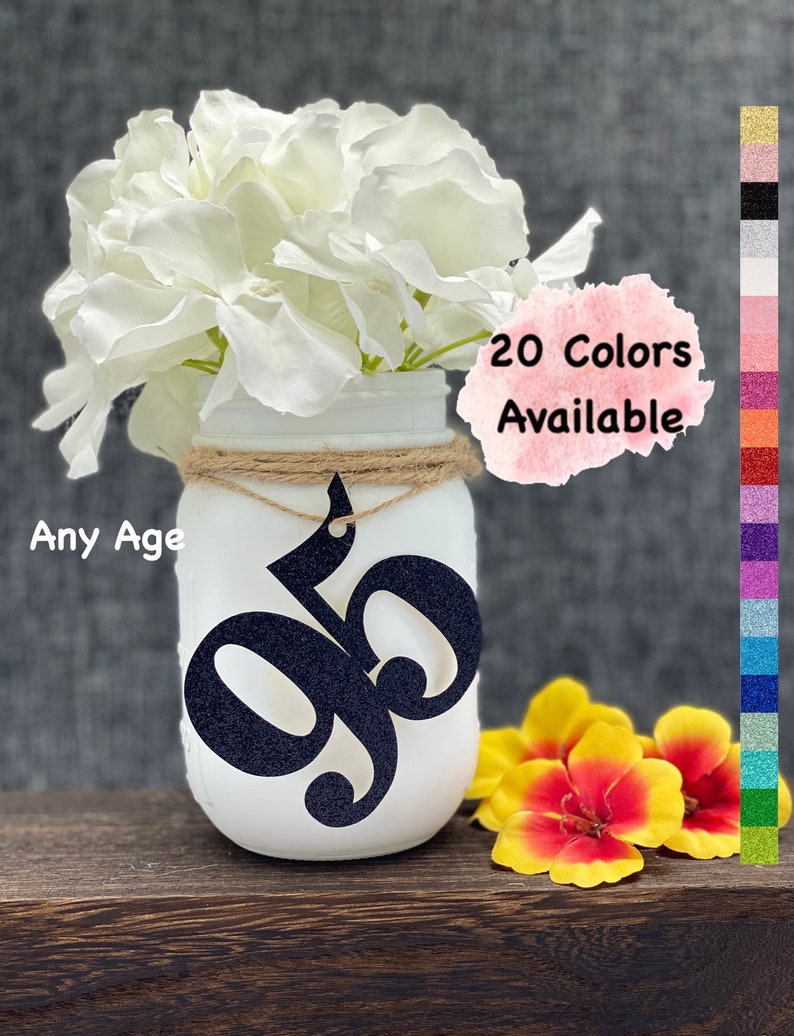 95th Birthday Decorations Number Cutout for Centerpiece 20 - Etsy