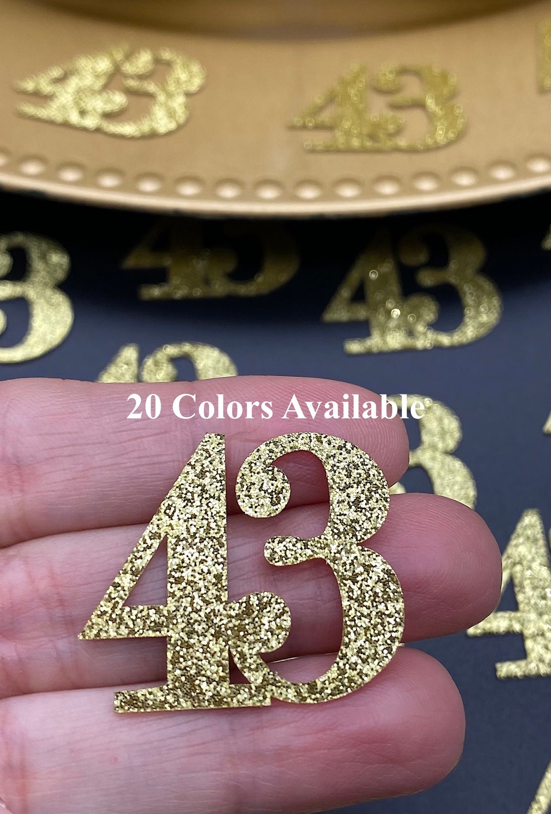 Any Number 43rd Birthday Confetti 1 Inch Adult Party Glitter Birthday ...