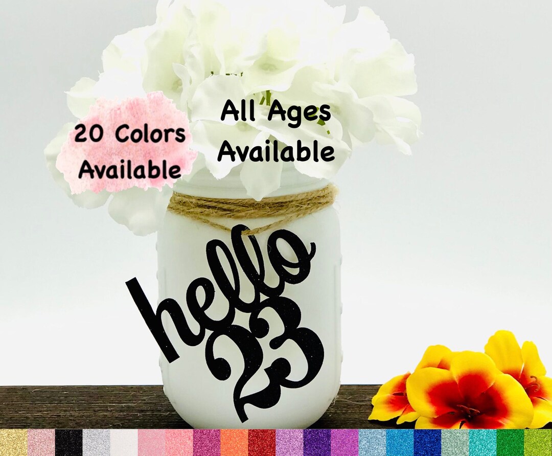 23rd Birthday Decorations Number Cutout for Centerpiece (20 Colors ...
