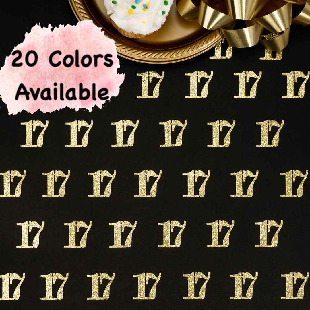 17th Birthday Confetti 1 Inch Party Glitter 17th Birthday Party ...
