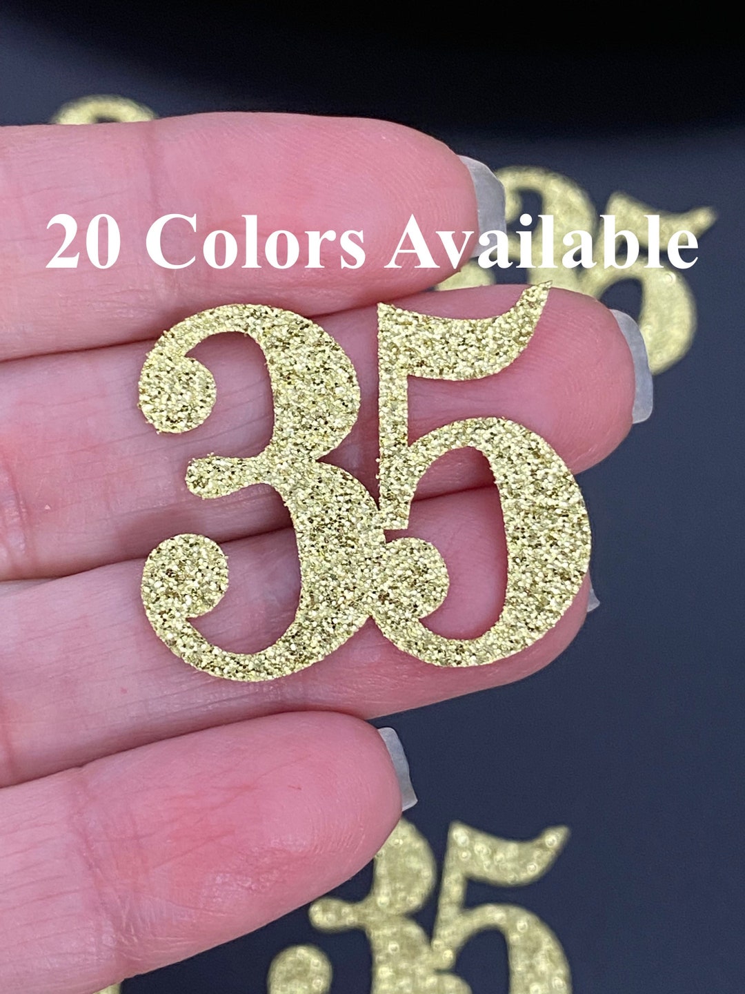 35th Birthday Confetti (1 Inch ) Adult Party Glitter 35th Birthday ...