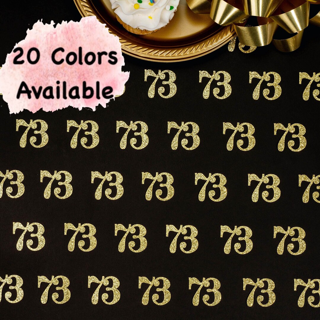 73rd Birthday Confetti 1 Inch Party Glitter 73rd Birthday Party ...
