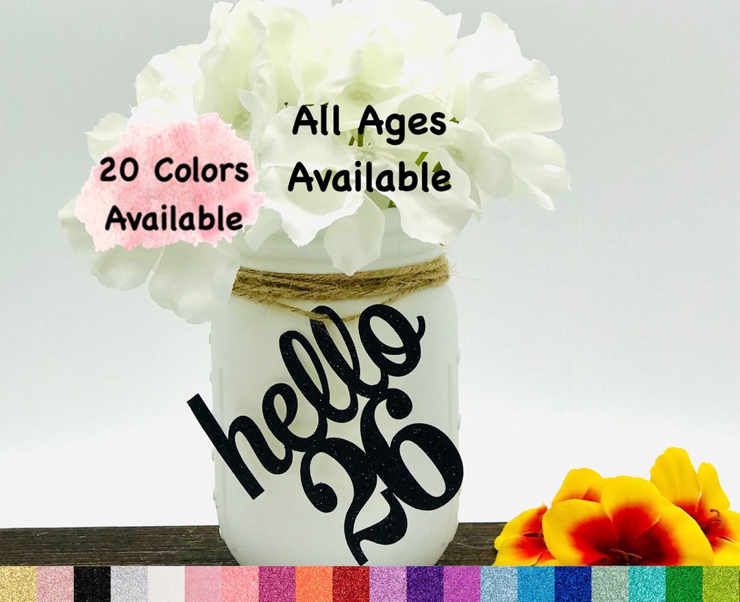26th Birthday Decorations Number Cutout for Centerpiece 20 Colors ...