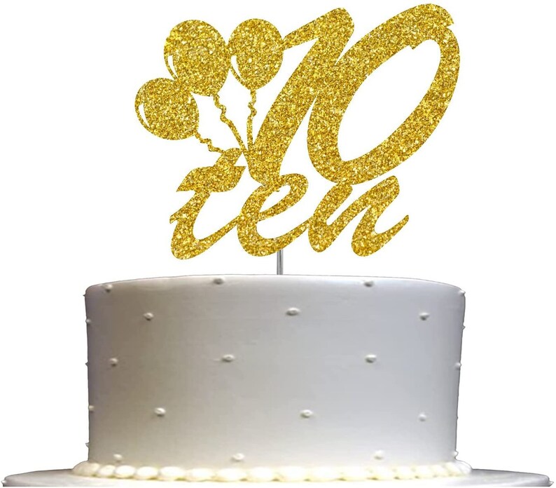 10th Birthday Cake Topper | Number Ten Cake Topper | 10th Birthday ...