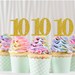 ANY NUMBER 10th Birthday Cupcake Toppers Number 10 Cupcake Topper ...
