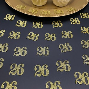 Any Number 26th Birthday Confetti 1 Inch Number 26th Glitter Confetti ...