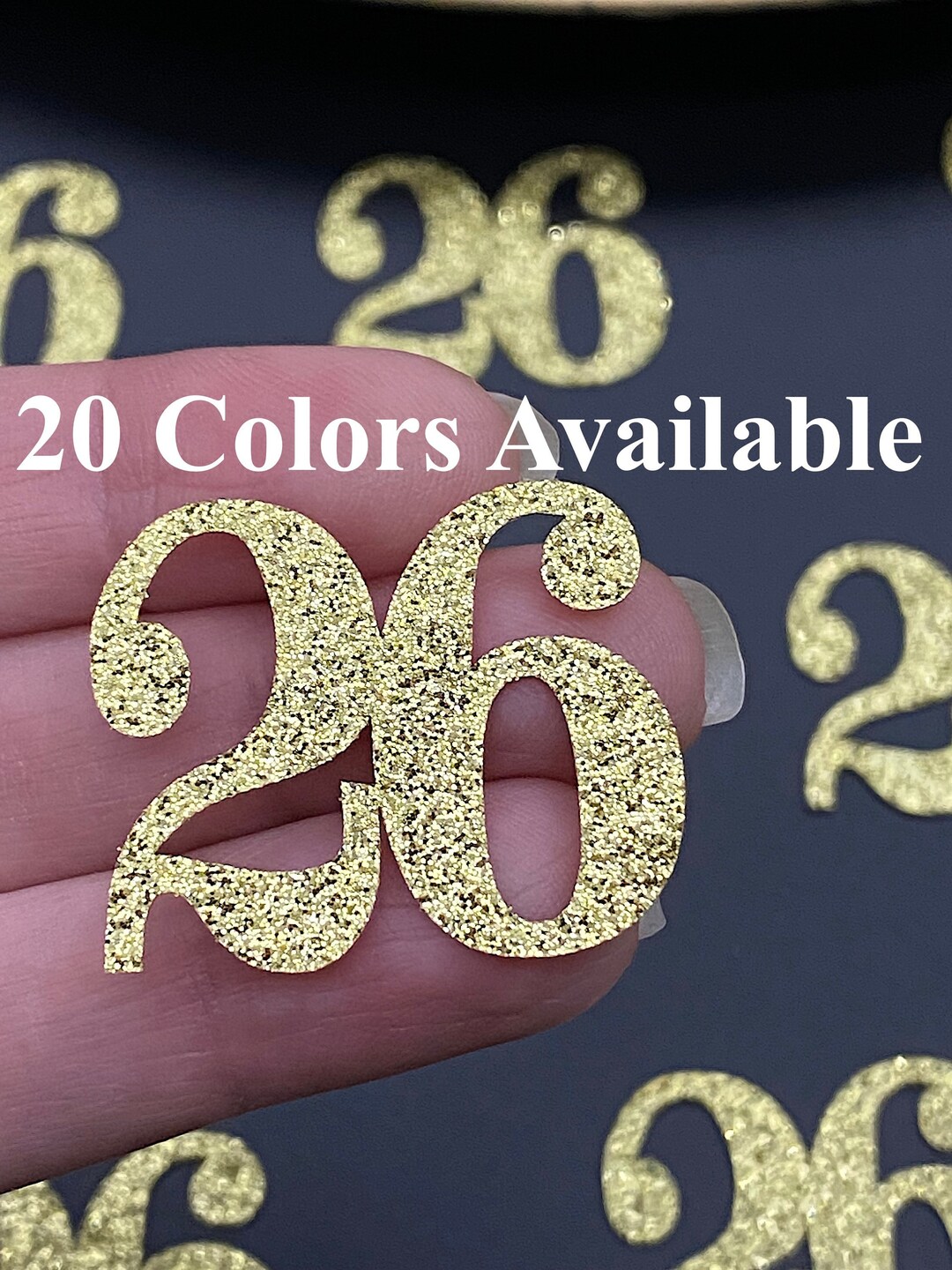 Any Number 26th Birthday Confetti 1 Inch Number 26th Glitter Confetti ...