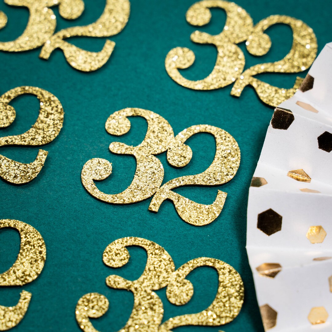 32nd Birthday Confetti Party Favors 32nd Anniversary Decorations Party ...