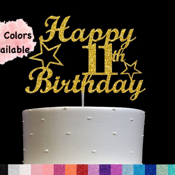 11th Birthday Cake Topper Boys - Etsy