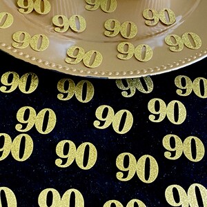 90th Birthday Confetti (1 Inch ) Adult Party Glitter 90th Birthday ...