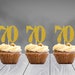 ANY NUMBER 70th Birthday Cupcake Toppers 2 Inches Tall Adult Party ...