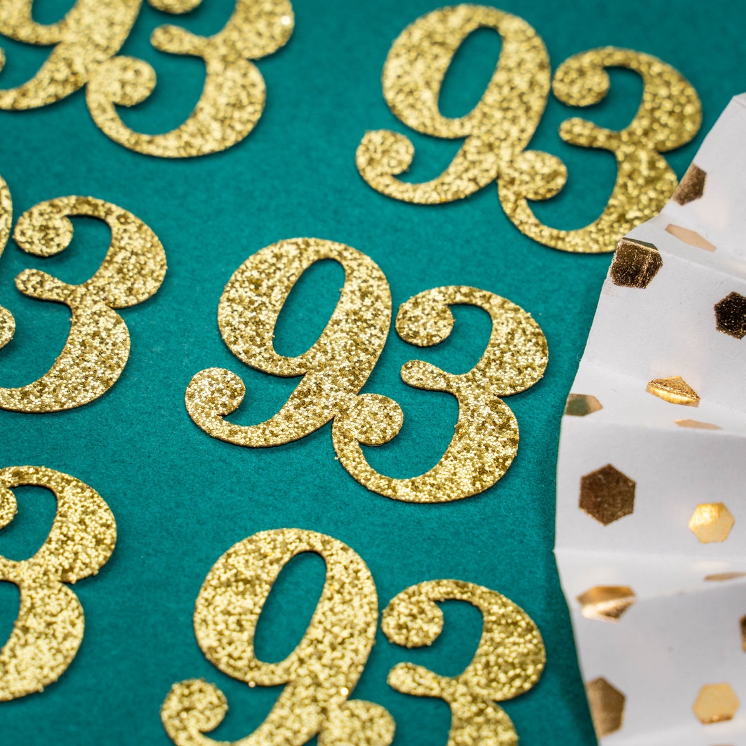 93rd Birthday Confetti Party Favors 93rd Anniversary Decorations Party ...