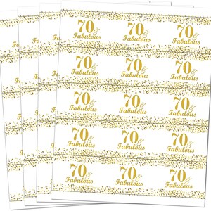 Any Number 70 and Fabulous Birthday Water Bottle Glossy Waterproof ...