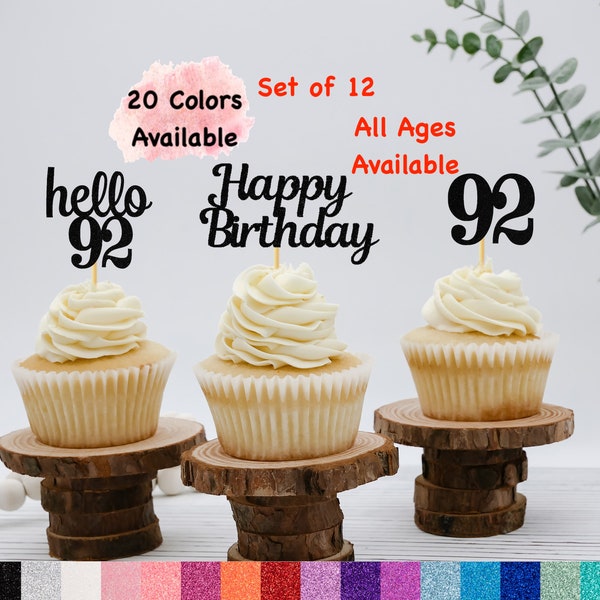 92nd Birthday Cake Topper - Etsy